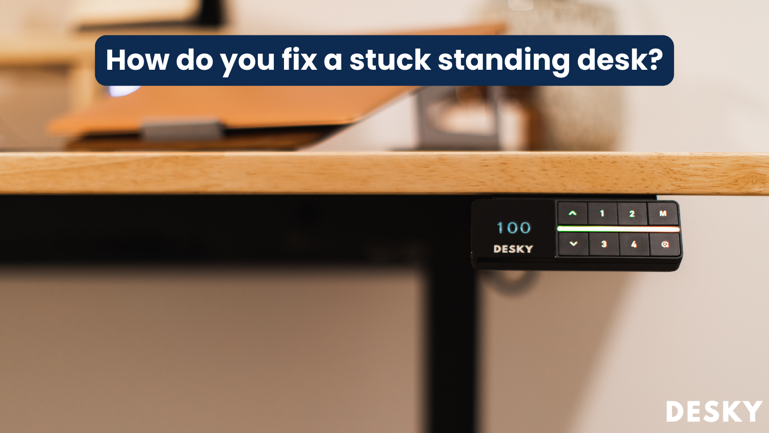 How do you fix a stuck standing desk?