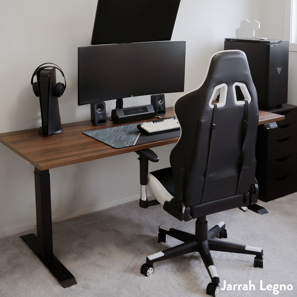 Desky Dual Laminate Sit Stand Desk - Desky