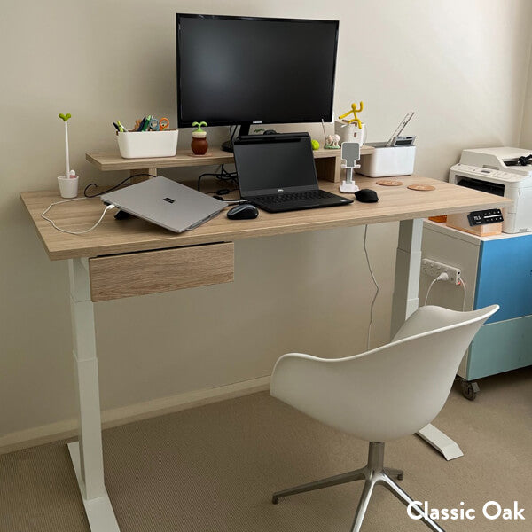 Desky Dual Laminate Sit Stand Desk - Desky