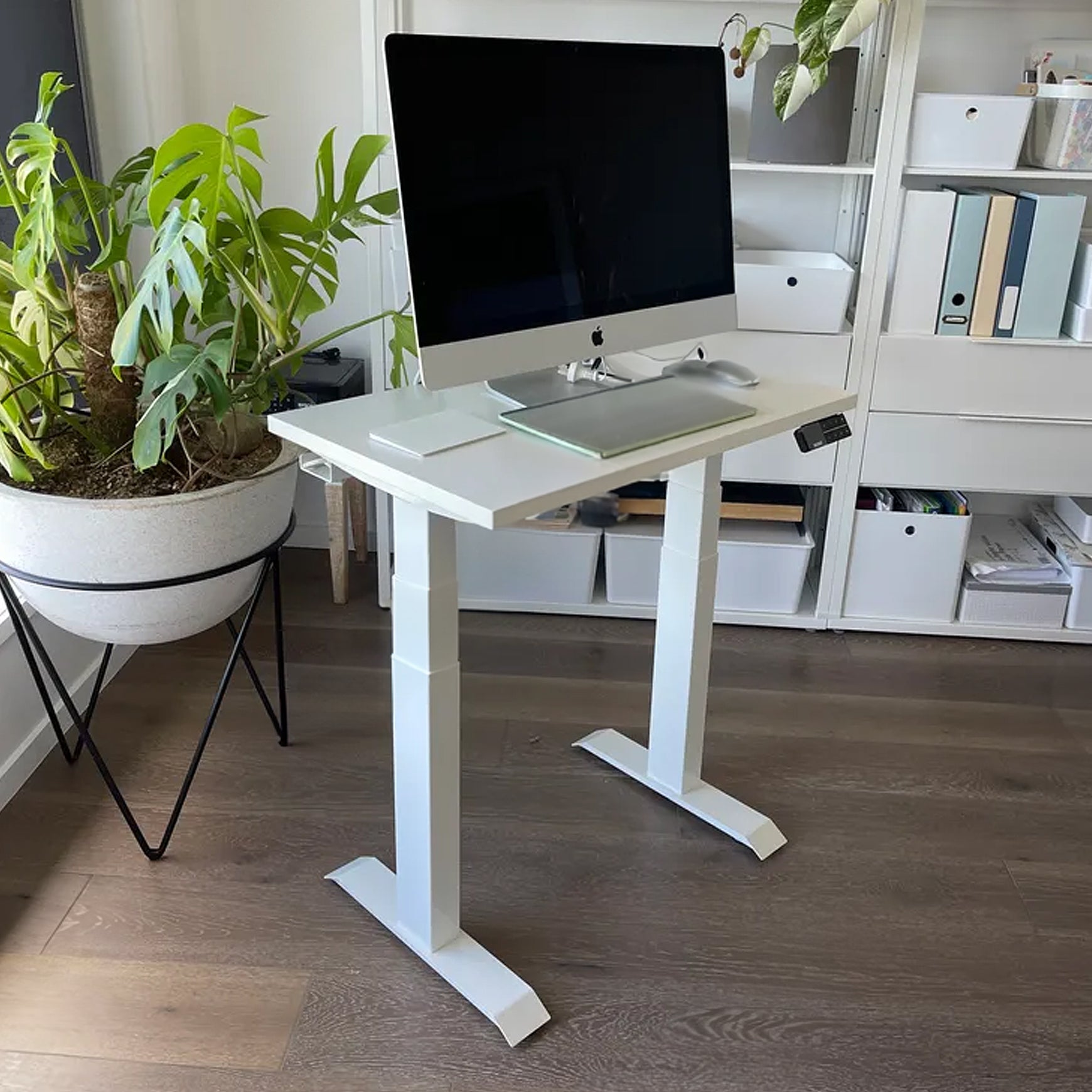 Desky Dual Mini Sit Stand Desk | Small Standing Desk - Desky