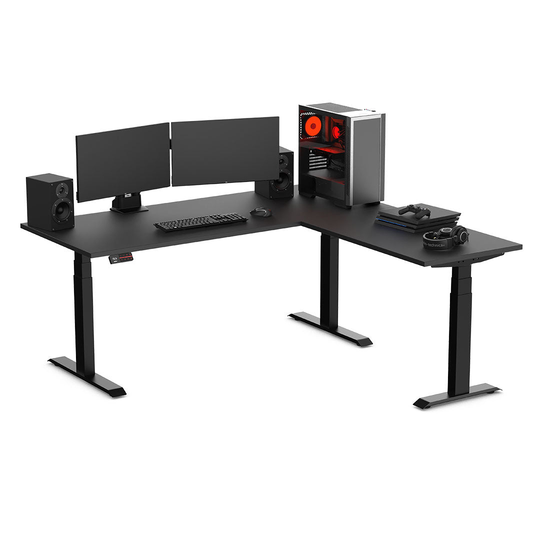 Electric Corner Gaming Standing Desk | L Shaped Gaming Desk - Desky