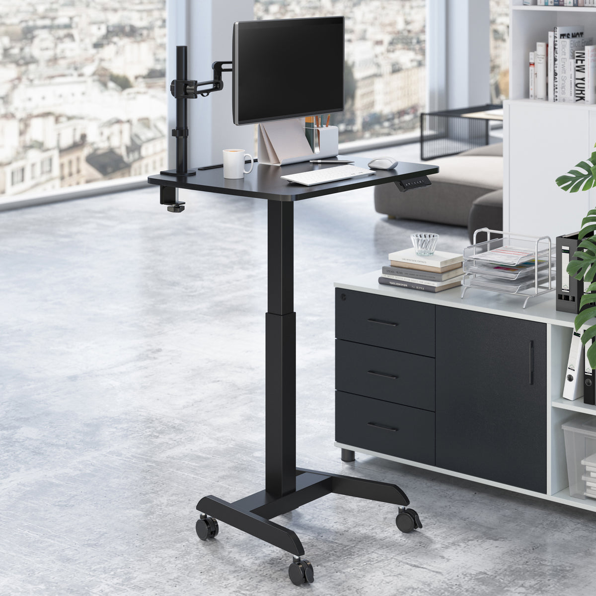 Desky Single Sit Stand Pedestal Desk - Desky