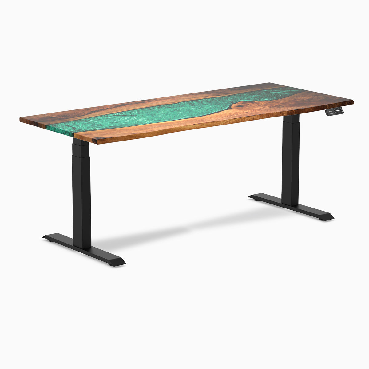 Desky Dual Resin Hardwood Standing Desk