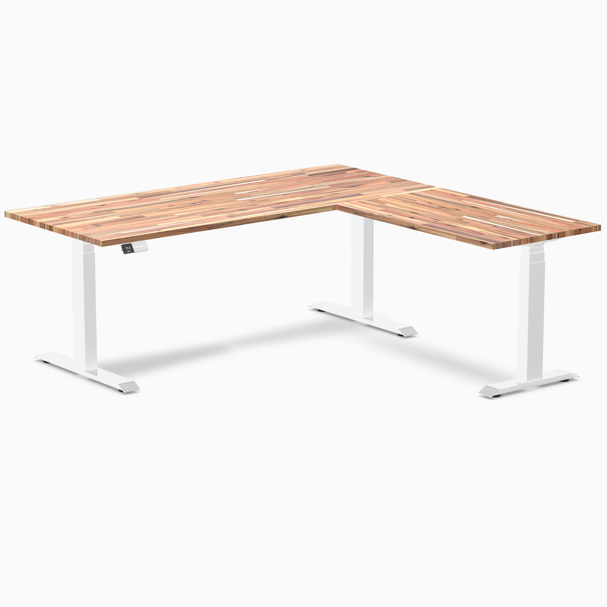 Desky Softwood L-Shape Sit Stand Desk